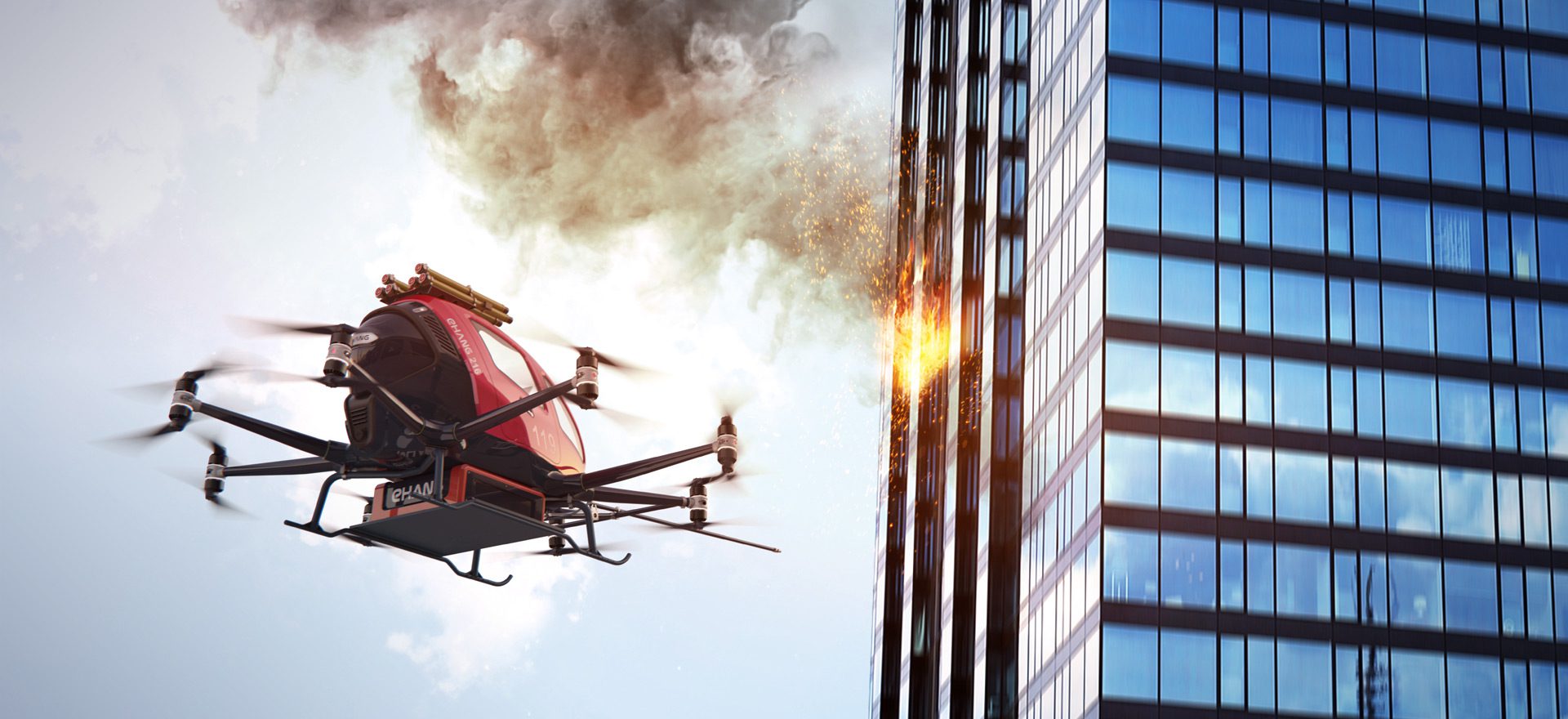 Un drone pompier pour la lutte contre les incendies en milieu urbain - Infoprotection